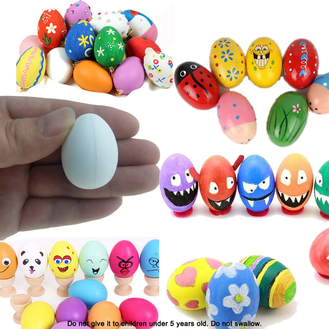 Huwaimi 13g Solid Plastic Eggs Dummy Eggs for Racing Pigeons (White 42pcs)