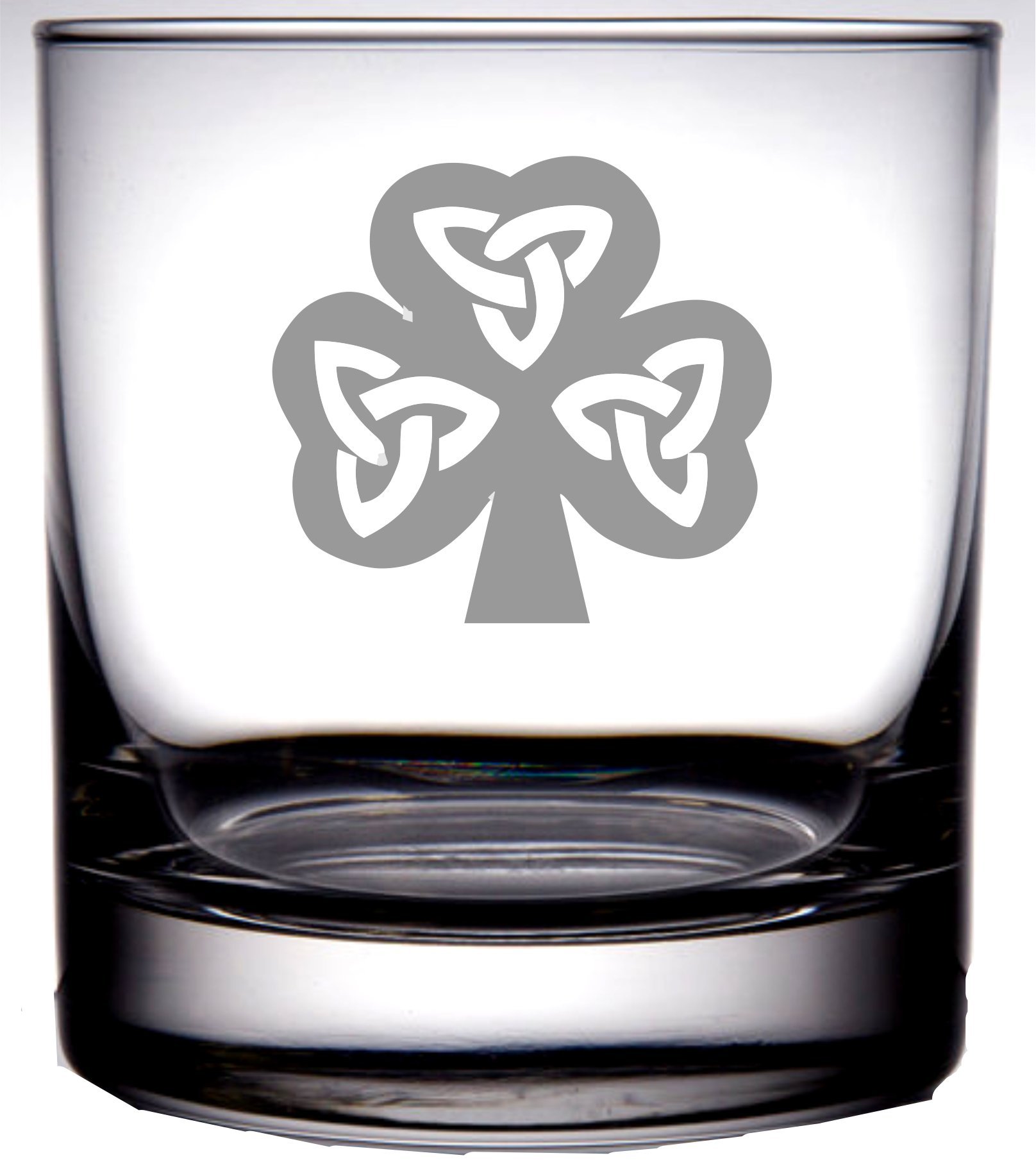 IE Laserware Irish Celtic Shamrock Whiskey Rocks | National flower of Ireland | Three lobes represent Holy Trinity, Land-Sea-Sky, Faith-Hope-Love