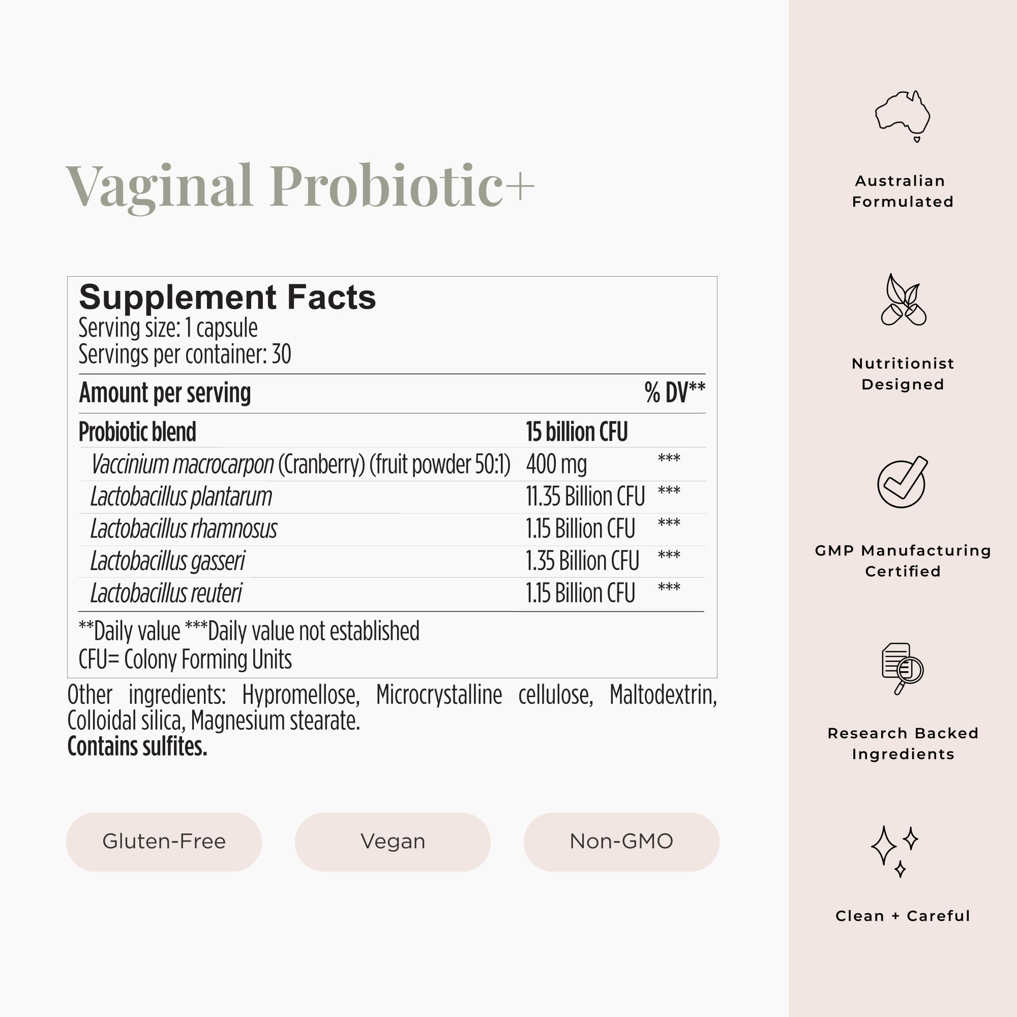 JSHealth Vitamins Vaginal Probiotic Supplement - Supports Urinary and Vaginal Health β Shelf Stable Yeast Infection Treatment for Women (30 Capsules)