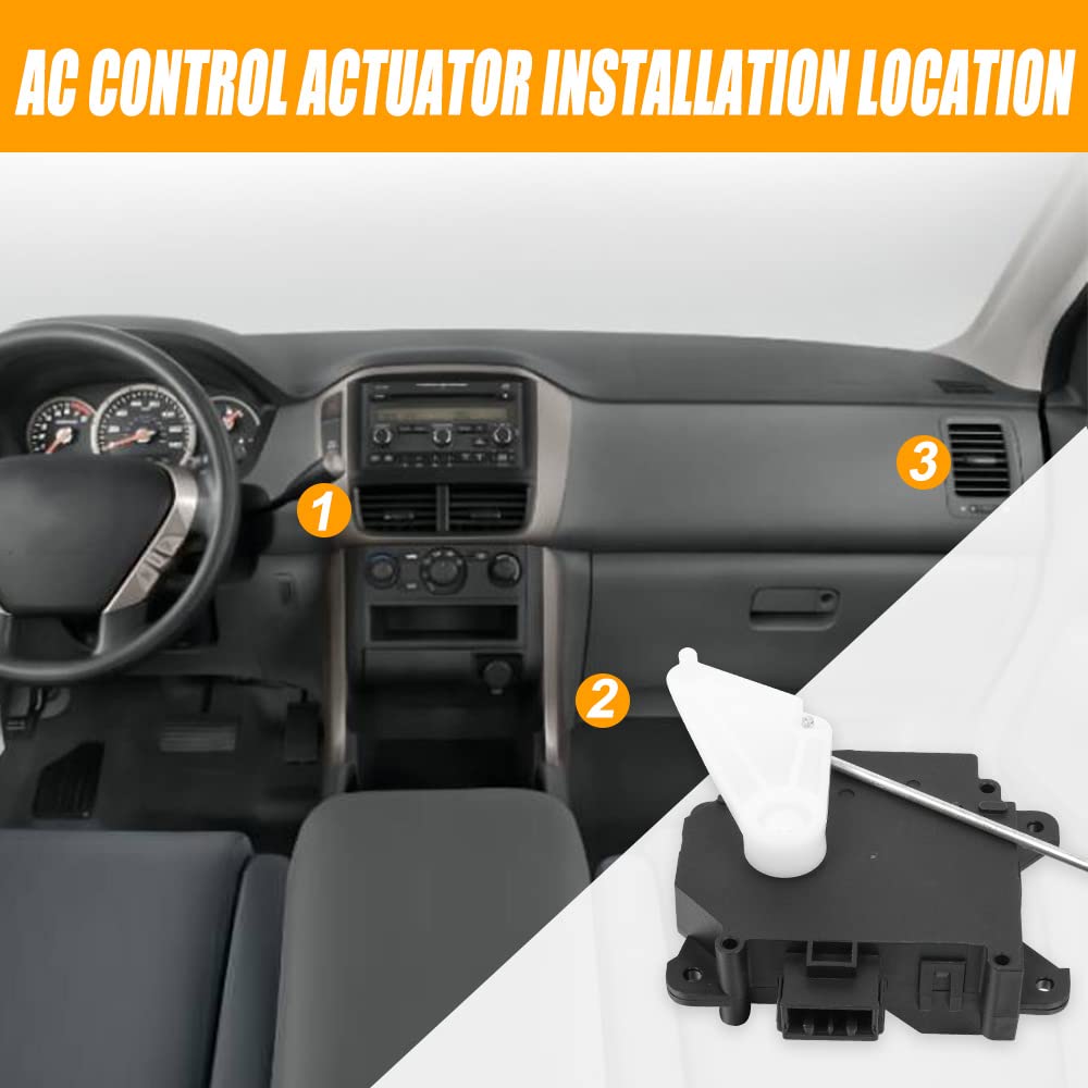 HVAC Heater Air Blend Door Actuator Compatible with 2002-2004 Acura MDX 1999-2004 Honda Odyssey 2003-2008 Honda Pilot Replace 604-946 79160S0XA01