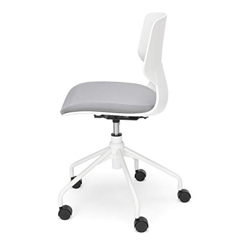 HON Basyx Contempo Light Task, Office Chair, White/Charcoal