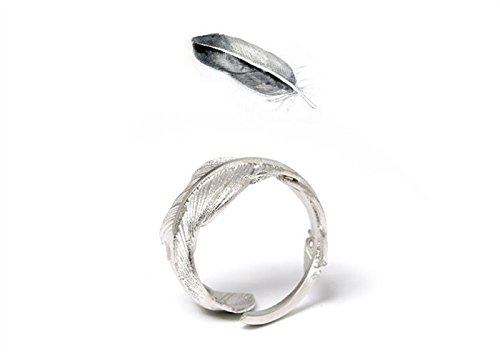Helen de Lete Simple Style Original Feather From Heaven 925 Sterling Silver Open Ring