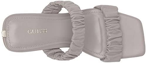 GUESS Women's Aindrea Heeled Sandal, Light Gray 050, 7