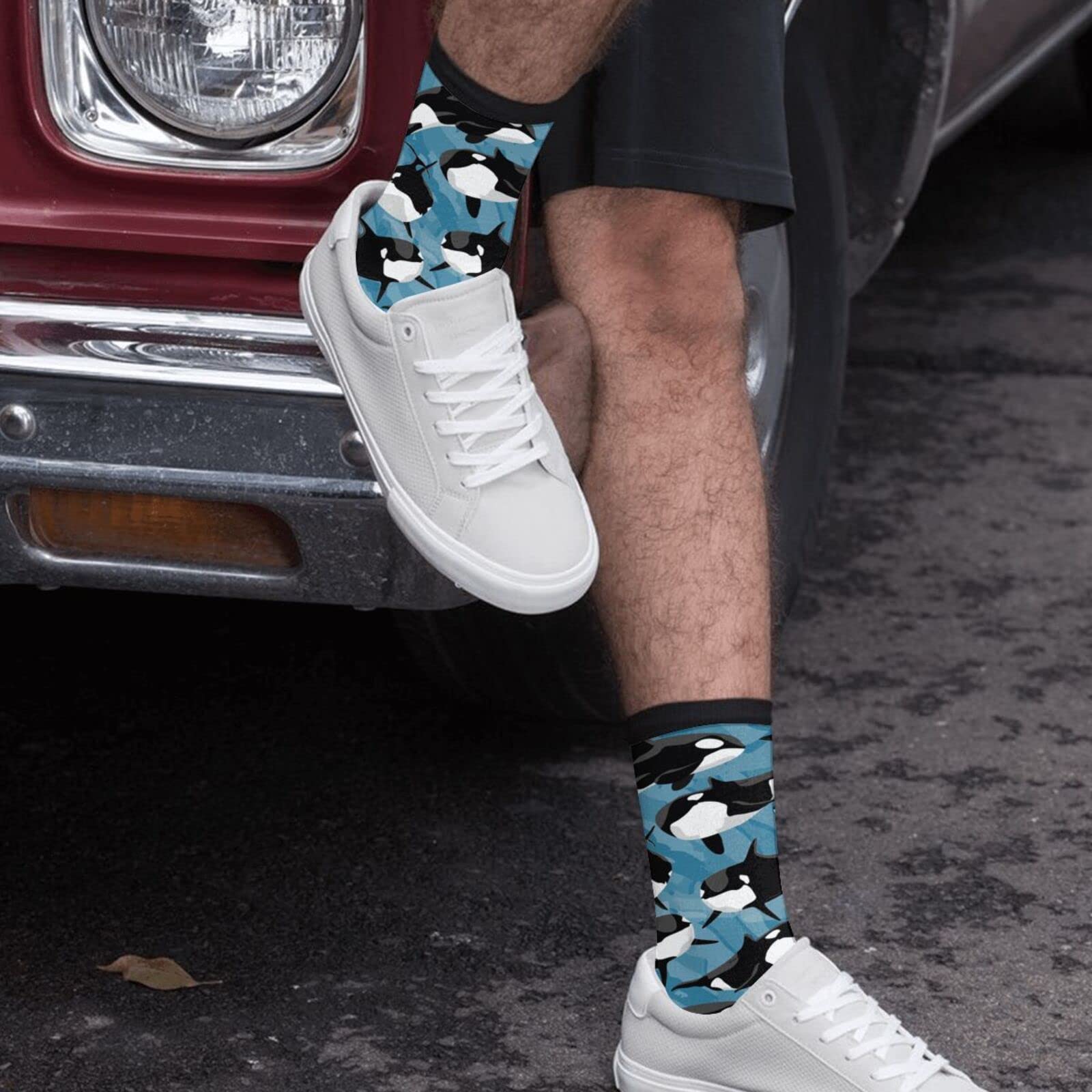 Jedenkuku Badminton Racket Sport Novelty Fun Crew Socks Fashion Comfortable Men'S And Women'S Socks