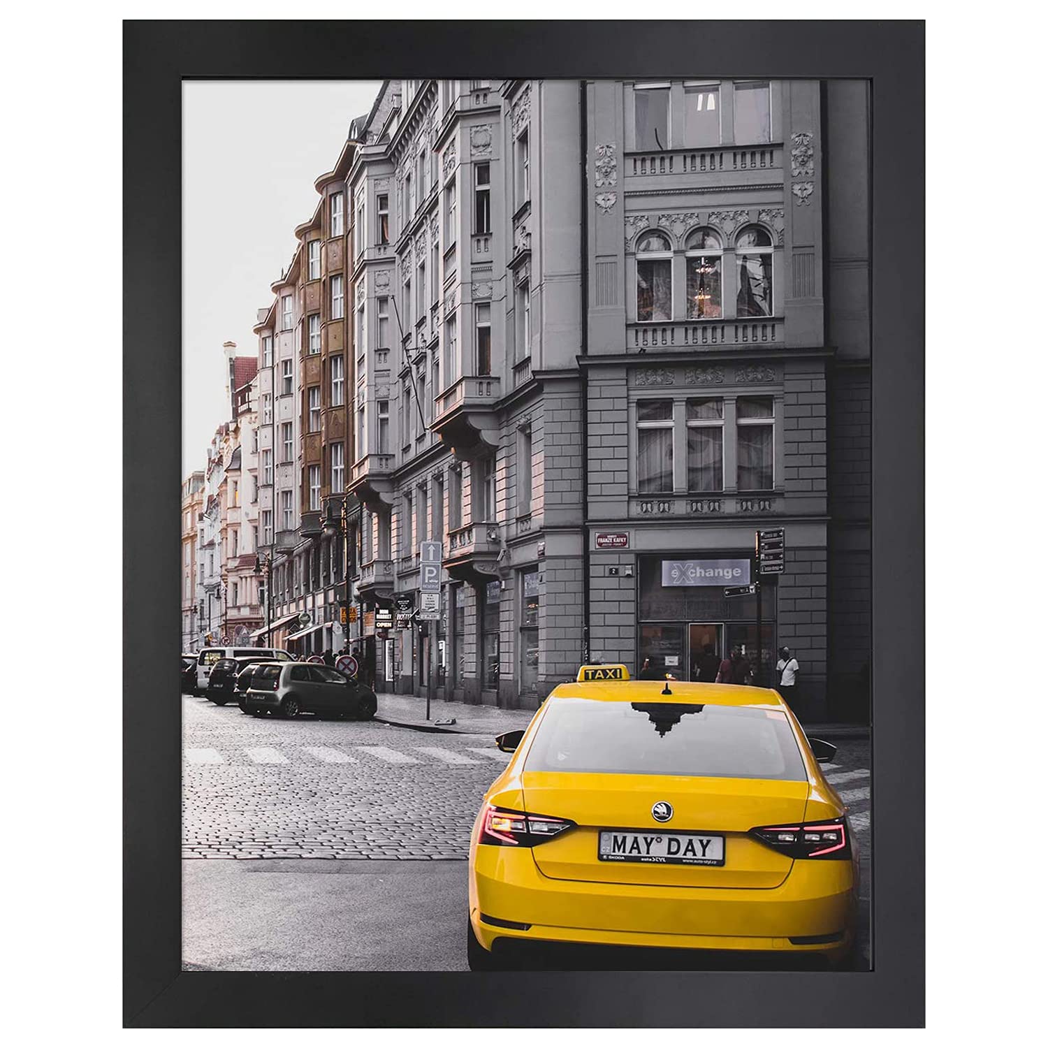 Golden State Art, 16x20 Black Picture Frame Made of Solid Wood & Tempered Glass (1 Pack)