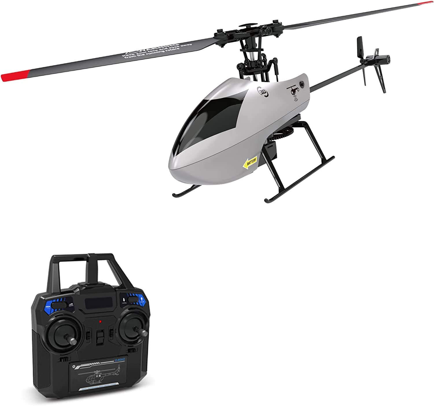 GoolRC C129 V2 RC Helicopter, 4 Channel Remote Control Helicopter with 6-Axis Gyro, 2.4Ghz RC Aircraft with 3D Flips, Altitude Hold, One Key Take Off/Landing for Adults and Beginners