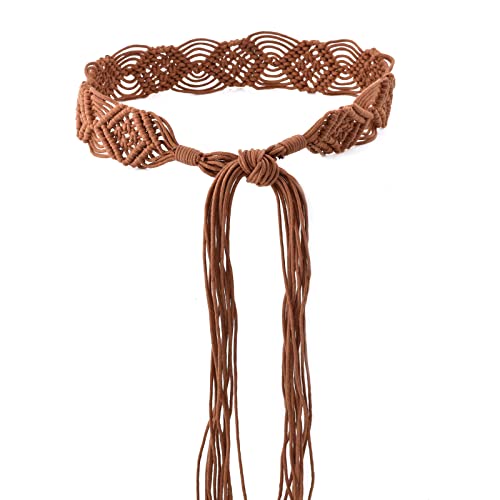 ILuvatar Women's Bohemian Style Rope Braid Waist Belt U33