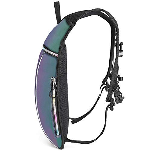 Hydration Backpack with 2L Water Bladder for Men & Women Suitable for Festivals, Raves, Hiking, Biking, Climbing, Running, Outdoors and More (Tin Grey)
