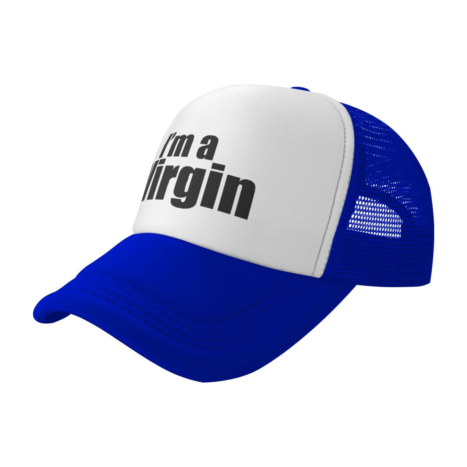 KMIVQGE Trucker Hat,Adjustable Mesh Cap,Unisex Baseball Hat,Suitable for Sports,Fishing,Travel. Blue