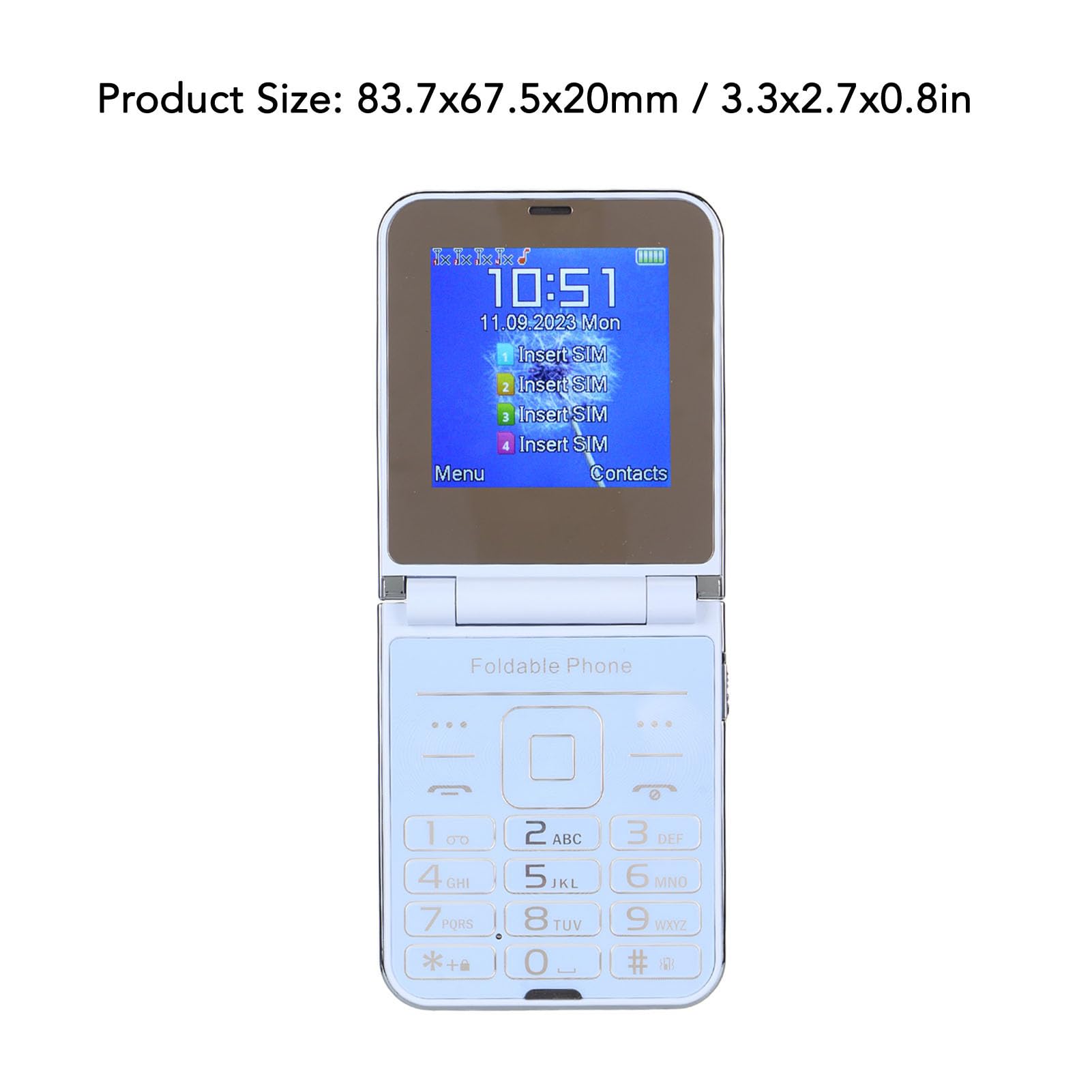 Heayzoki 2G Flip Phone for Senior, Seniors Cell Phone, 2.6in Screen Big Button Mobile Phone, Loud Speaker, 1400mAh Battery, Built in LED Flashlight, HD Camera (Blue)