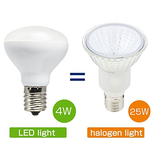 Haian R14 LED Bulb E17 Intermediate Base Mini Reflector Floodlight,4 Watt 280 Lumens,25 Watt Incandescent Equivalent,R14 E17 LED Light Bulb Non-dimmable 3000K Warm White (4 Pack)