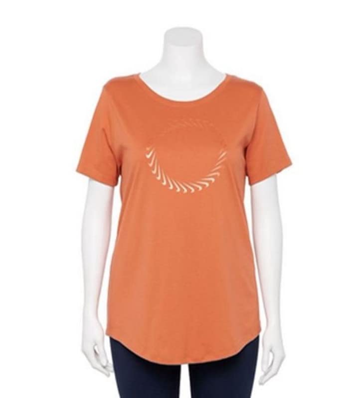 Nike Women's Sportswear Icon Clash Graphic Tee(Rust, 1X)