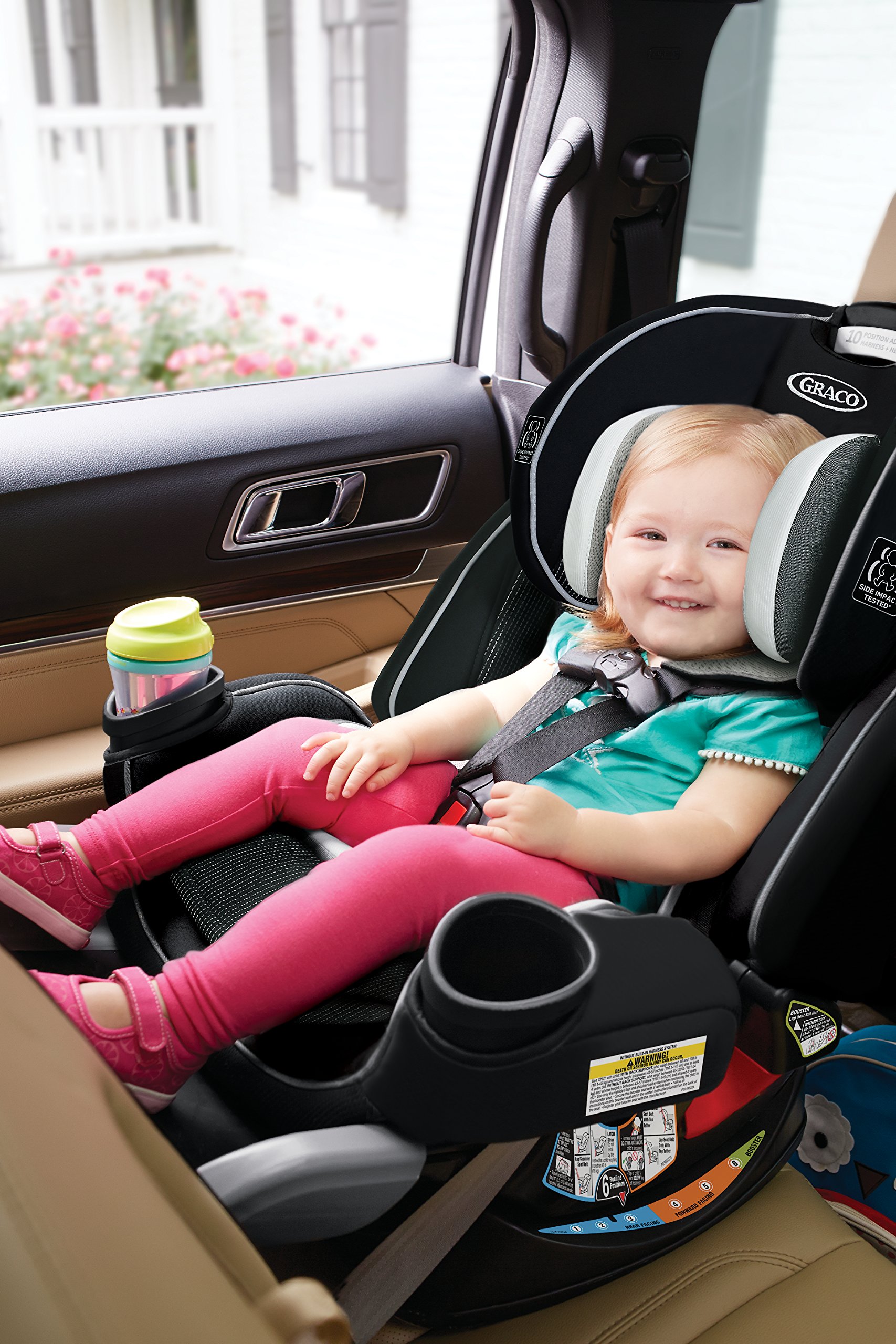 Graco 4Ever Extend2Fit 4 in 1 Car Seat | Ride Rear Facing Longer with Extend2Fit, Clove, 1 Count (Pack of 1)