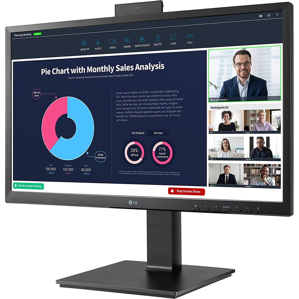 LG 24MP750C-B 24 inch Full HD 1920 x 1080 PC Monitor with IPS Display Bundle with 2 YR CPS Enhanced Protection Pack