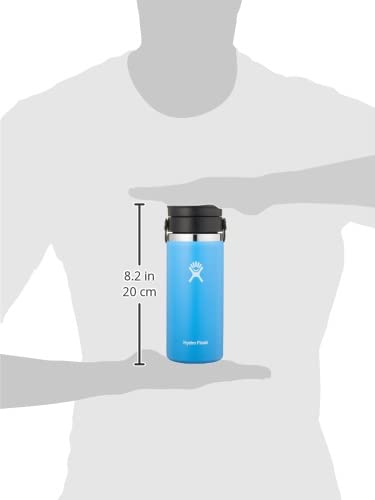 Hydro Flask 5089132 Vacuum Bottle, Cold and Heat Retention, 16 oz (473 ml), Flexship, Wide Mouse, 3 Pacific