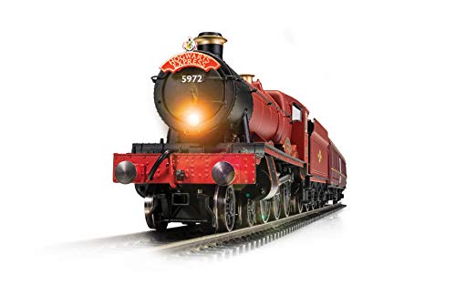 Hornby Hobbies Warner Brother's Harry Potter Hogwarts Express Electric Model Train Set HO Track with US Power Supply R1234M, Red & Black