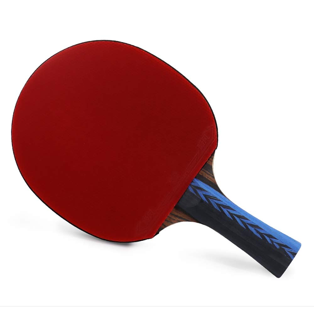 Hewen-Ping Pong Set Durable Professional Table Tennis Racket Table Tennis Bat Ping Pong Bat Set with 1 Rackets, 3 Balls Table Tennis Bat (Color : 6-Star, Size : Long)
