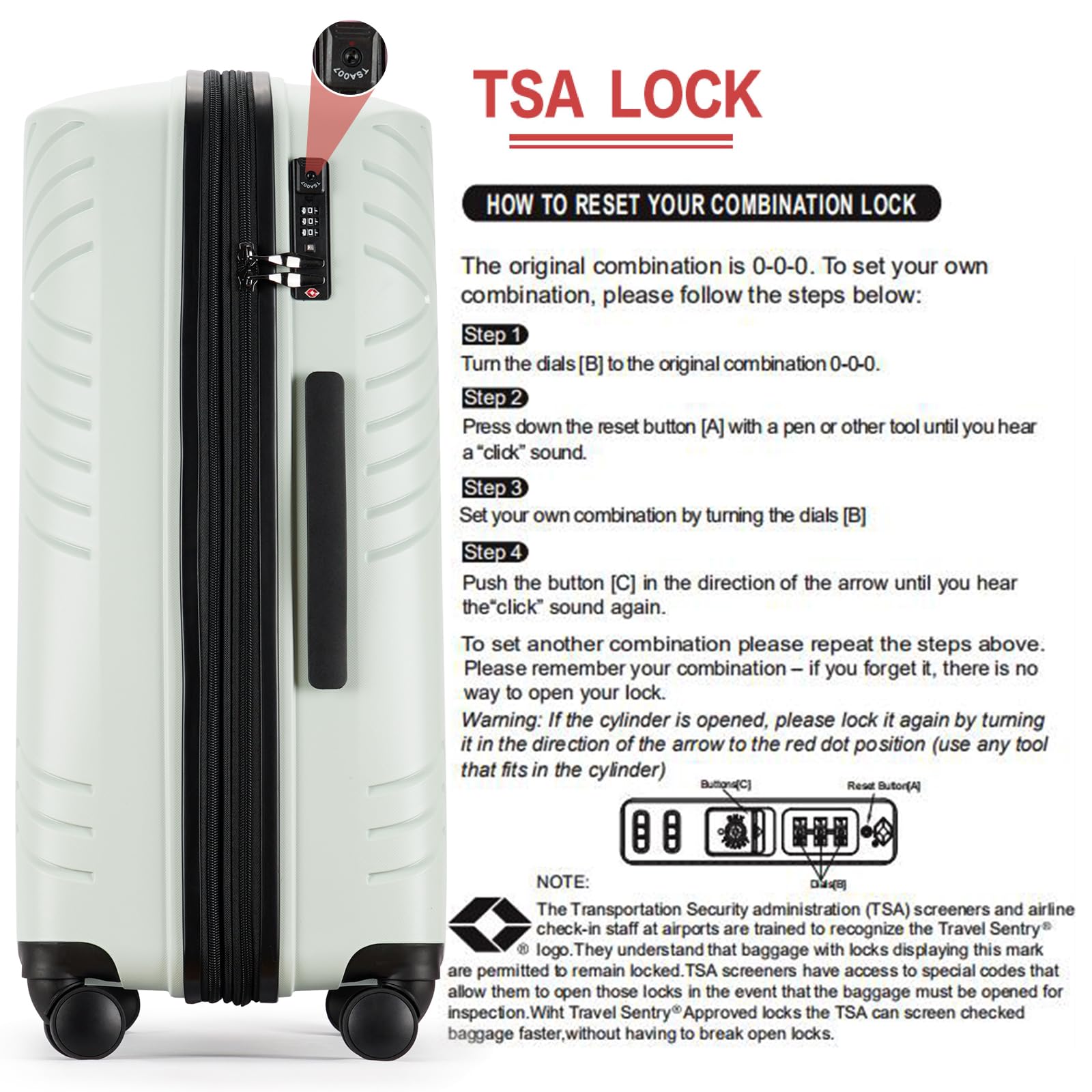 GinzaTravel Rune series expandable 3 Luggage Sets,Lightweight Hardside Suitcase With Spinner Wheels TSA Lock,PP material business fashion suitcase