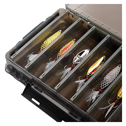 KRAFO Doublex Sided Fishing Tackle Box 12 Compartments Bait Lure Hook Storage Box Fishing Accessories Plastic Storage Case Dropship