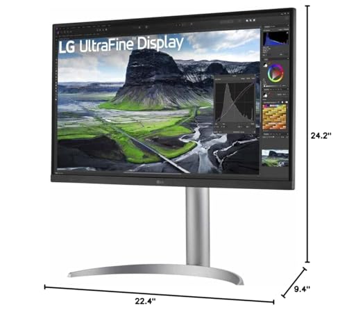 LG 27UQ850-W 27" Ultrafine UHD 4K Nano IPS Monitor with VESA DisplayHDR 400 Bundle with Elite Suite 18 Software + 2 Year Protection Warranty