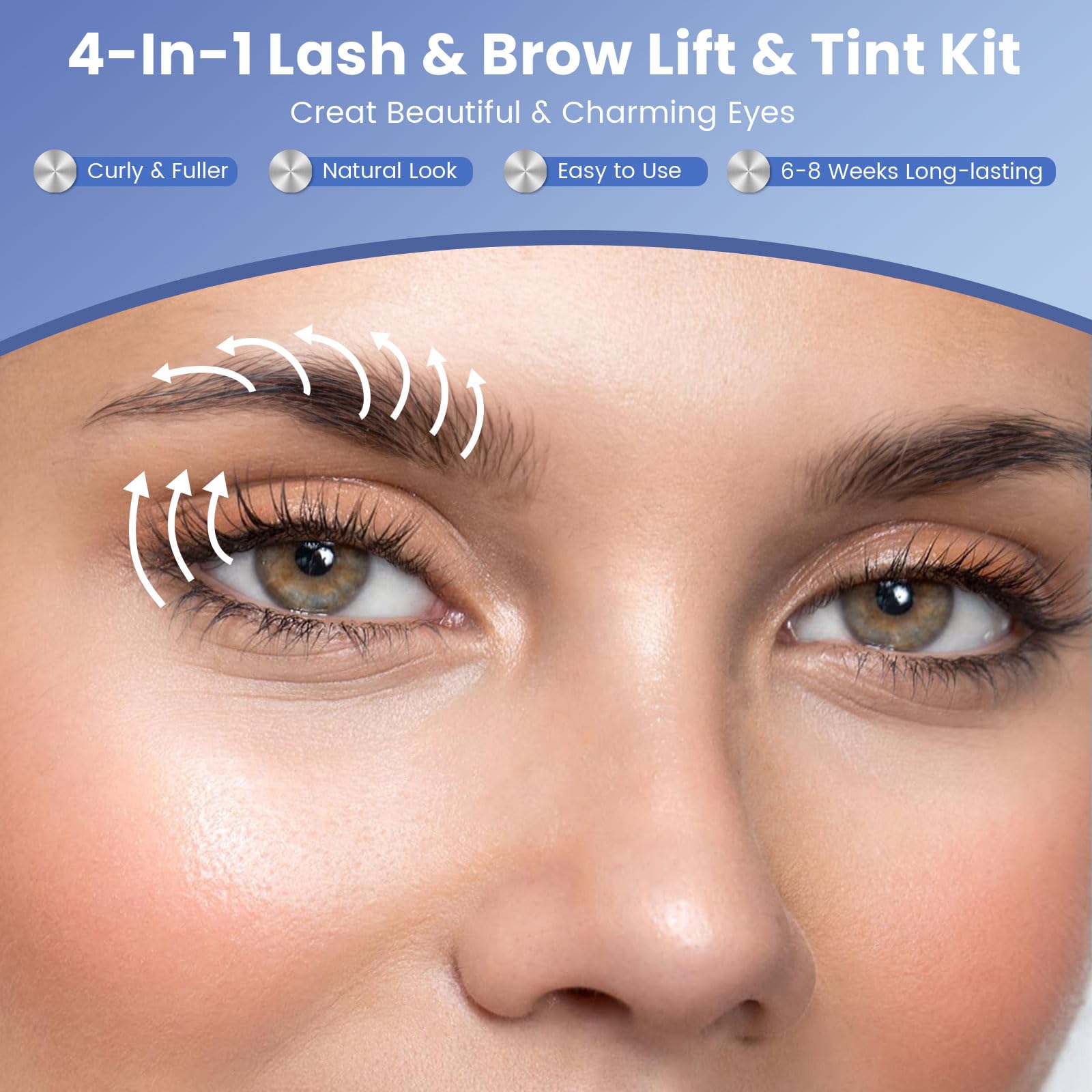 Lash Lift Kit Eyelash Lift Kit - 2024 4 in1 Eyelash Perm suit & Brow Lamination Kit - Ultra-Luxury Professional Lash Perm Kit - DIY Eyelash Eyebrow Curling Set for Salon Home (Black)