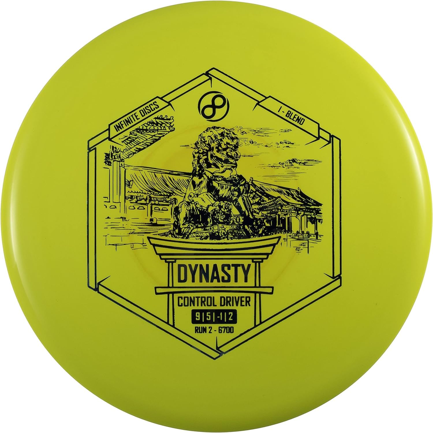 Infinite Discs Dynasty I-Blend | Controllable Fairway Driver [Color Shade & Stamp Color May Vary] (170-172g, Red)