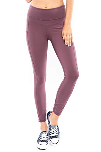 Hype Up Women's High Waisted Buttery Soft Full Length Activewear Leggings with Side Pockets (S-3X)
