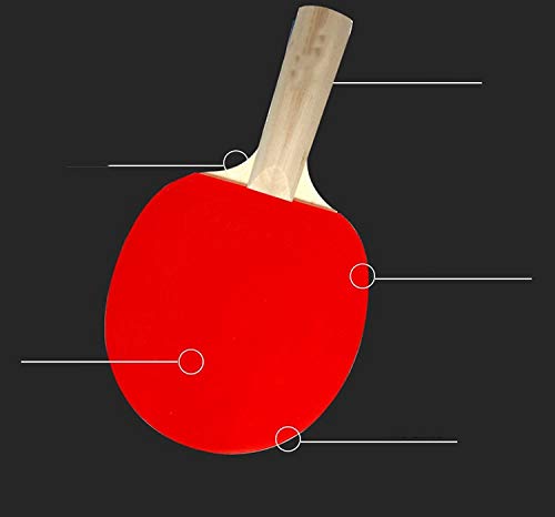 Hewen-Ping Pong Set Horizontal Grip Table Tennis Racket Pingpong Paddle Ping Pong Bat Set with 2 Rackets, 3 Balls Table Tennis Bat