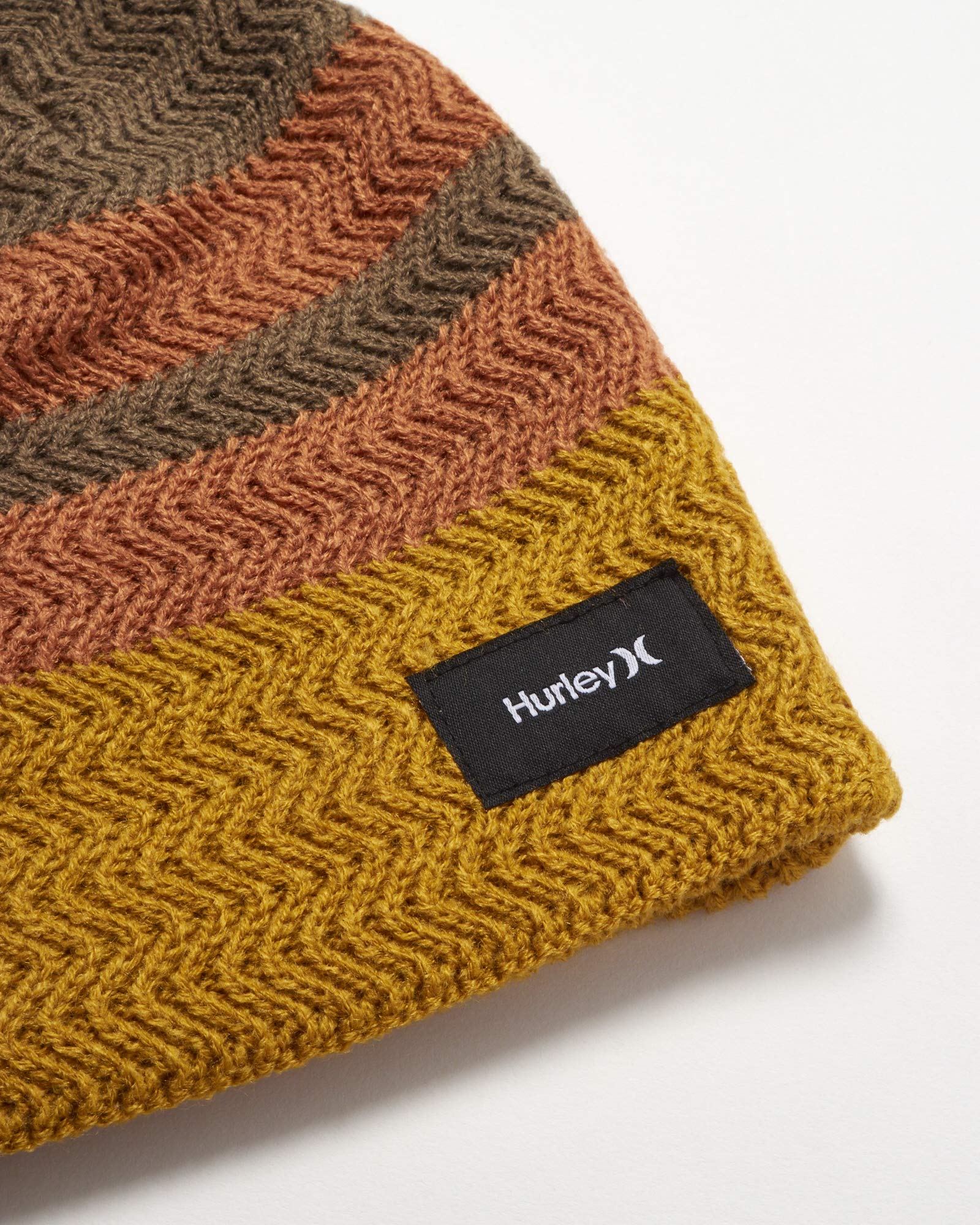 Hurley Men's Winter Hat - Block Party Beanie, Khaki