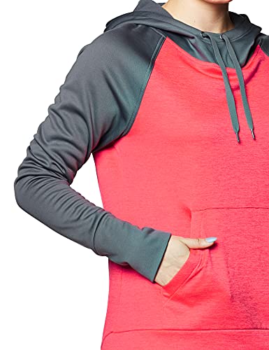 Hanes womens Sport Performance Fleece Pullover Hoodie Hoody, Dada Grey Solid/Razzle Pink Heather, Large US