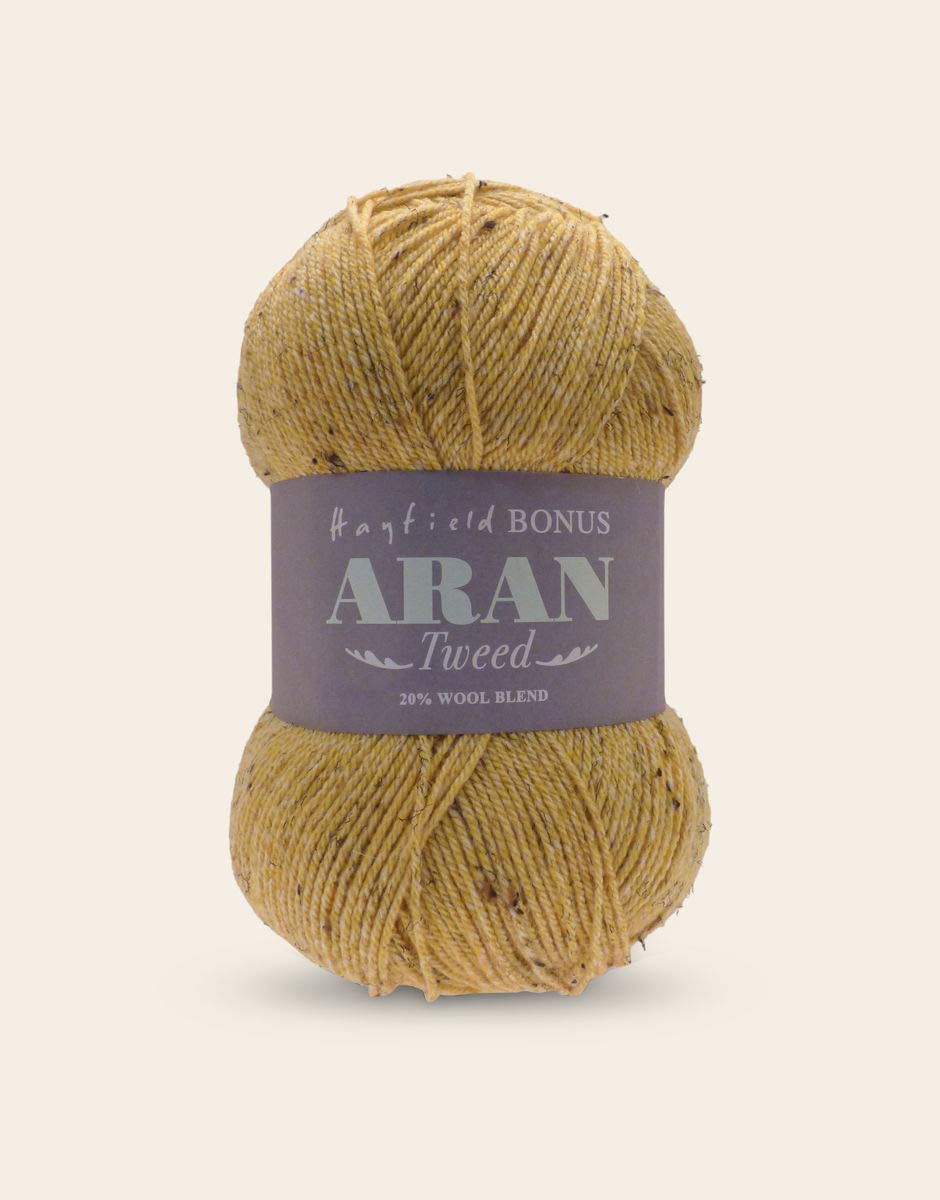 Hayfield Bonus Aran Tweed, Butterscotch (642), 400g by Sirdar F011-0642