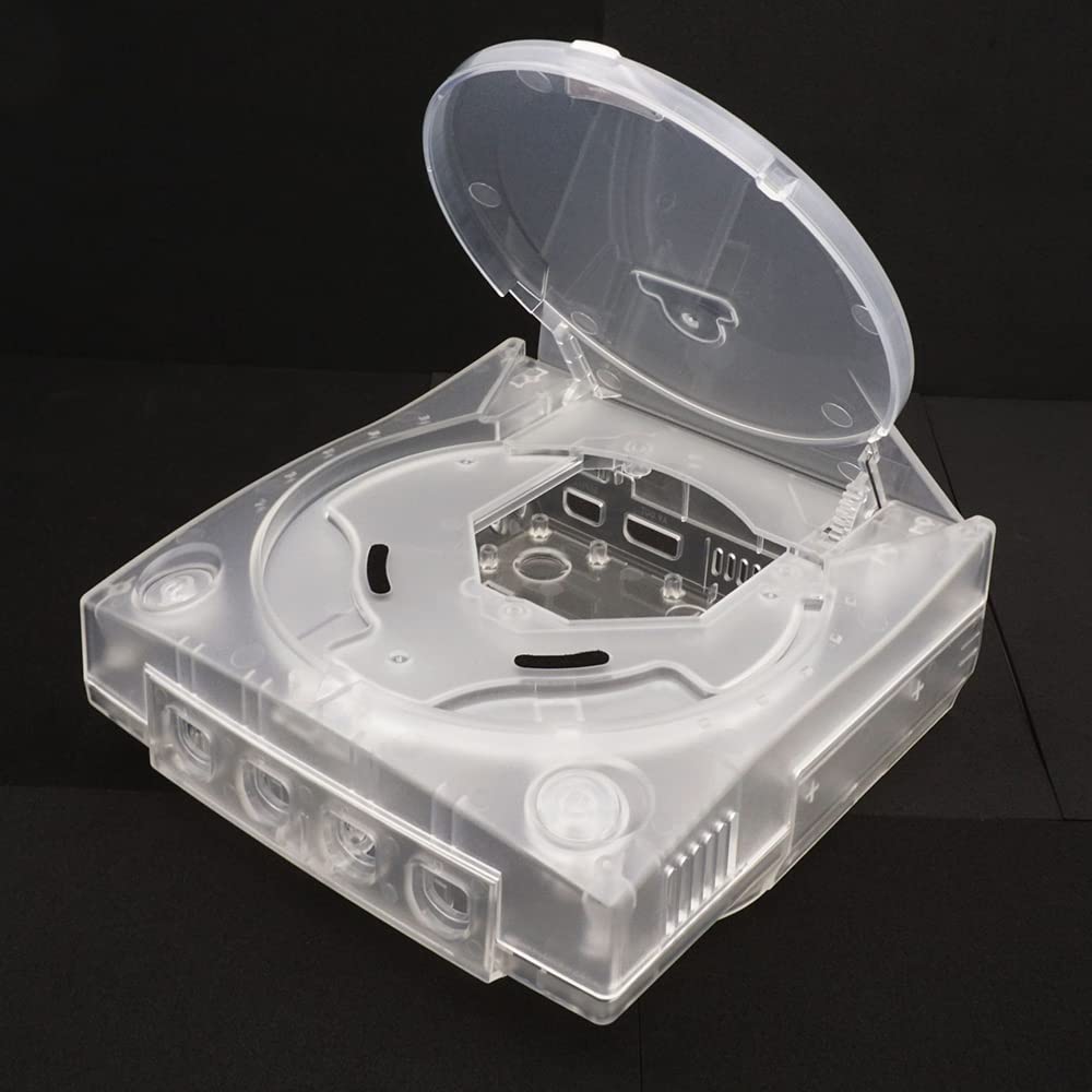 Limnyves Replacement Plastic Shell Case for Dreamcast Retro Console Boxes, Translucent White