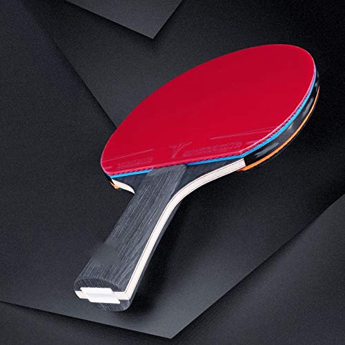 Hewen-Ping Pong Set Professional Table Tennis Racket Pingpong Paddle Ping Pong Bat Set with 1 Rackets, 10 Balls and Racket Case Table Tennis Bat (Color : 6 Star, Size : Short)