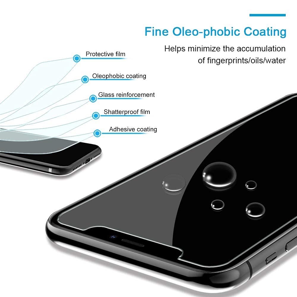 HATOSHI 3 Pack Screen Protector Designed for iPhone 11 Pro Max, iPhone XS Max Tempered Glass Film- Alignment Tray Easy Installation Case Friendly HD Clarity Bubble Free 9H Glass Screen 6.5-inch