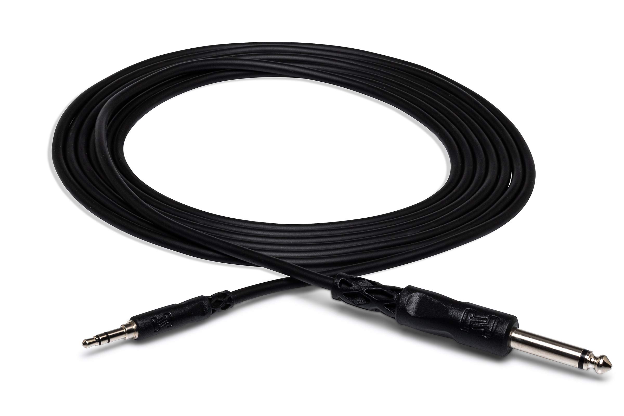 Hosa CMP-103 1/4" TS to 3.5 mm TRS Mono Interconnect Cable, 3 Feet,Black