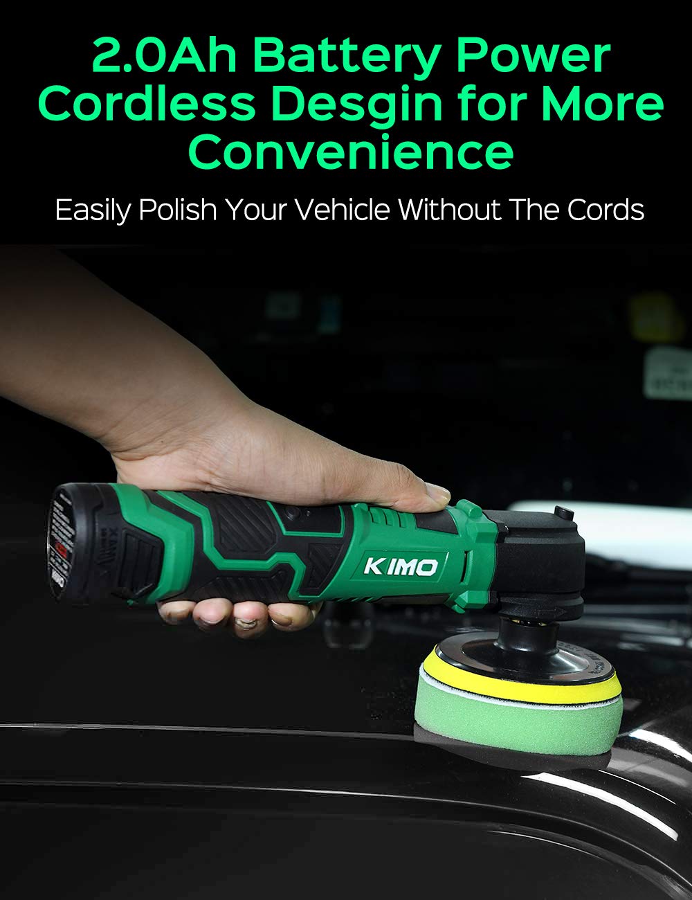 KIMO 3/8" Cordless Electric Ratchet Wrench Set+Cordless Polisher