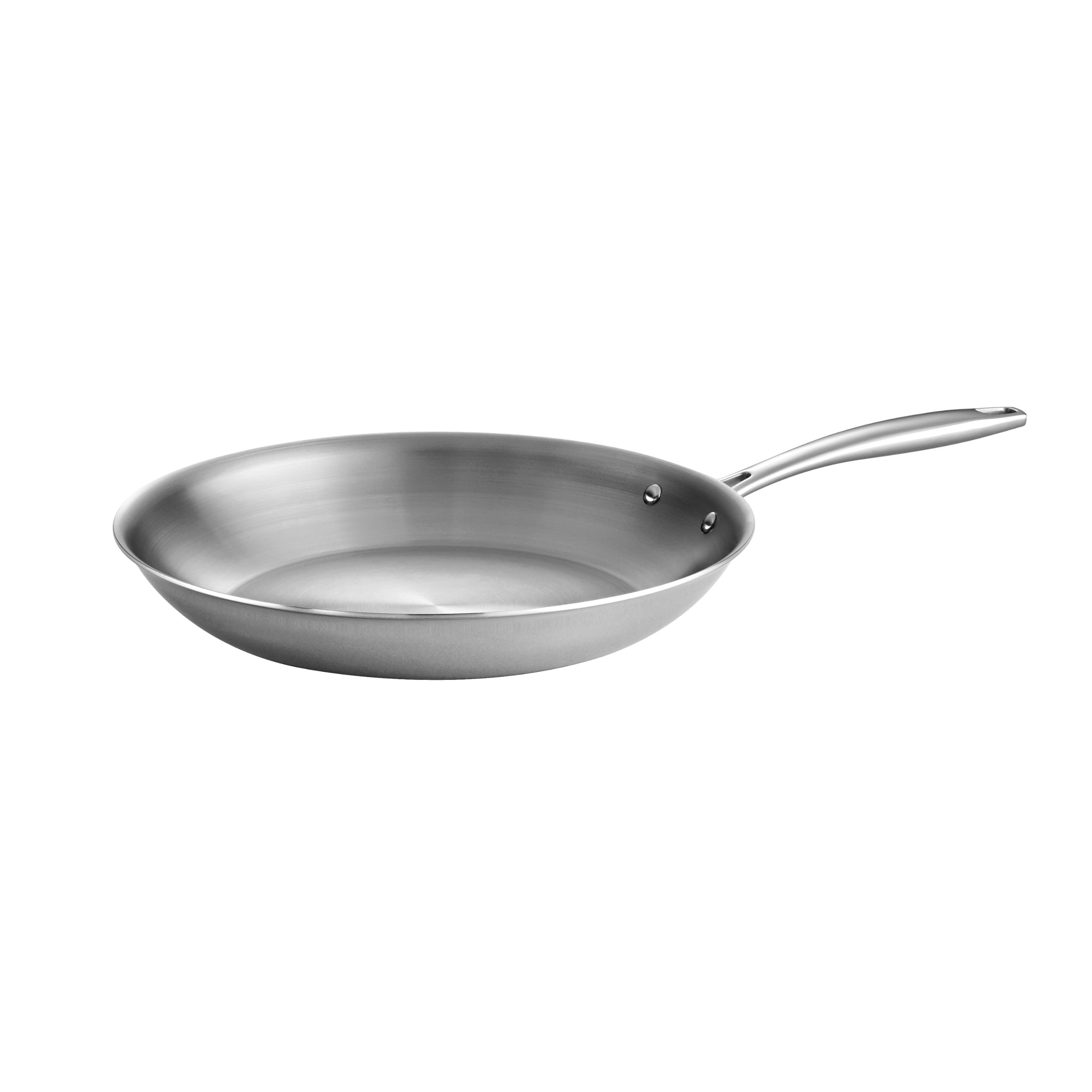 Gourmet Premium Stainless Steel Fry Pan Size: 12"