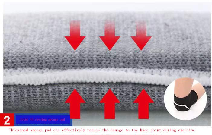 Knee Pads for Knee Support Womens Yoga Exercise Thickening Knee Pads Elastic Sponge Thickening to Avoid Injury (Black)