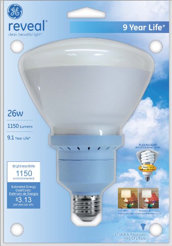 GE 61355 Reveal 26-Watt Indoor Floodlight R40 Compact Fluorescent Bulb