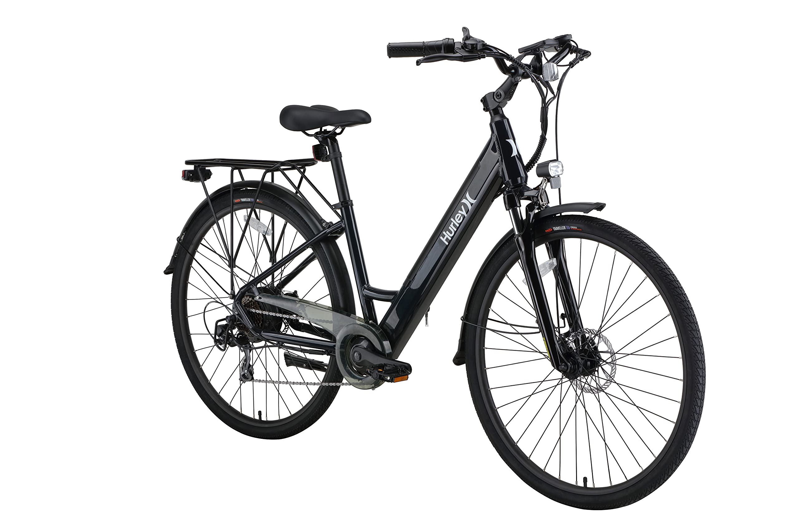 Hurley Electric Bikes Laguna ST Hybrid Step Thru E-Bike with Internal Battery (Navy, S / 16 Fits 5`2″-5'10")