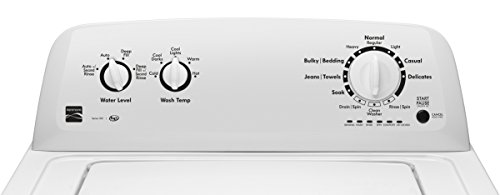 Kenmore Top-Load Washer with Dual Action Agitator, Stainless Steel Top Loader Laundry Washing Machine, 3.5 cu. ft. Capacity White