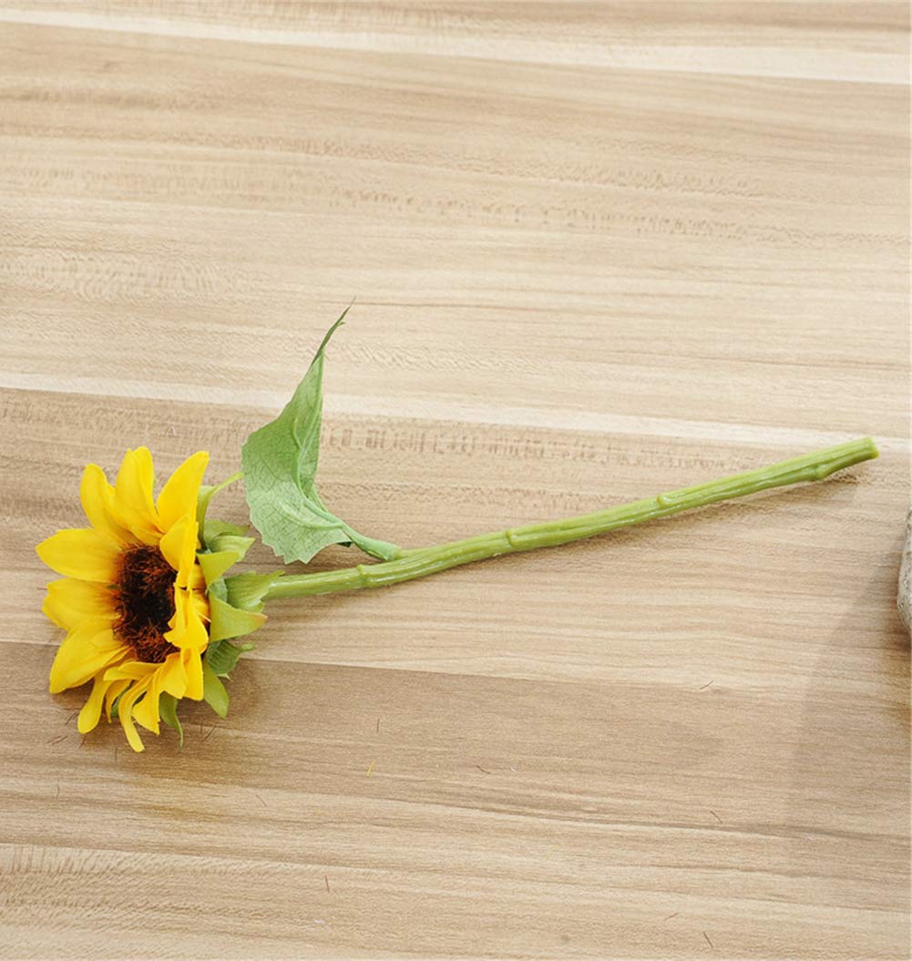 Gumolutin 6 Pcs Artificial Sunflower Bouquet for Wedding Bouquet, Home Kitchen, Ground Garden, Wedding Decoration
