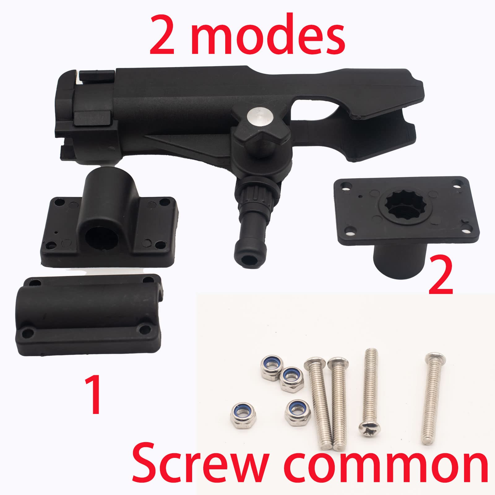 LINGUANG 2 Pack Kayak Canoe and Boats Fishing Rod Holder 360° Adjustable Swivel Side Mount Kits Tackle for Deck, Ground ,Wall , Rail Track