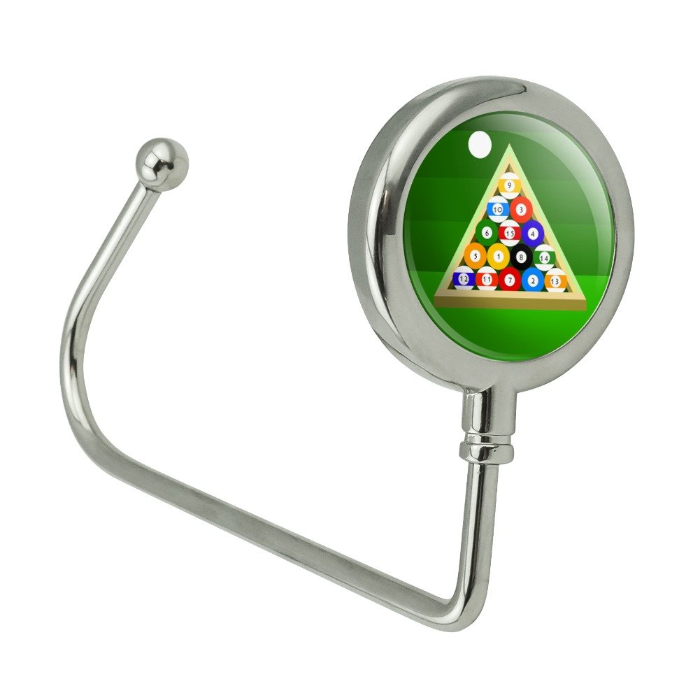 GRAPHICS & MORE Billiard Balls and Triangle Pool Table Purse Bag Hanger Holder Hook