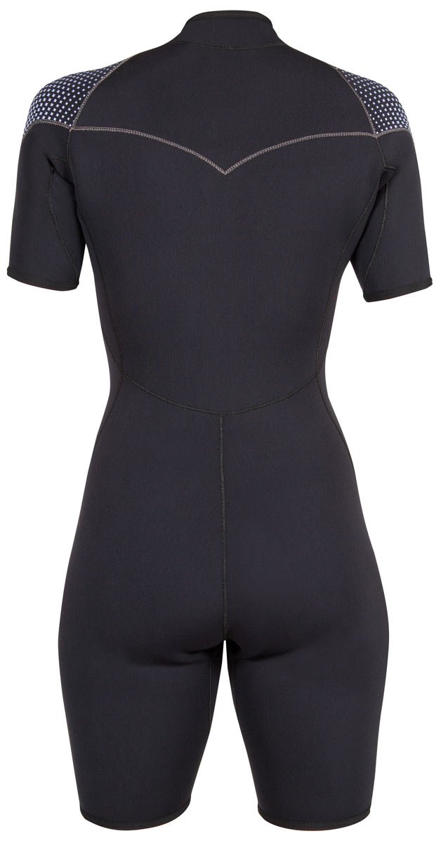 Henderson Women's 3mm Thermoprene Pro Front Zip Shorty Wetsuit, Black/Purple, 6