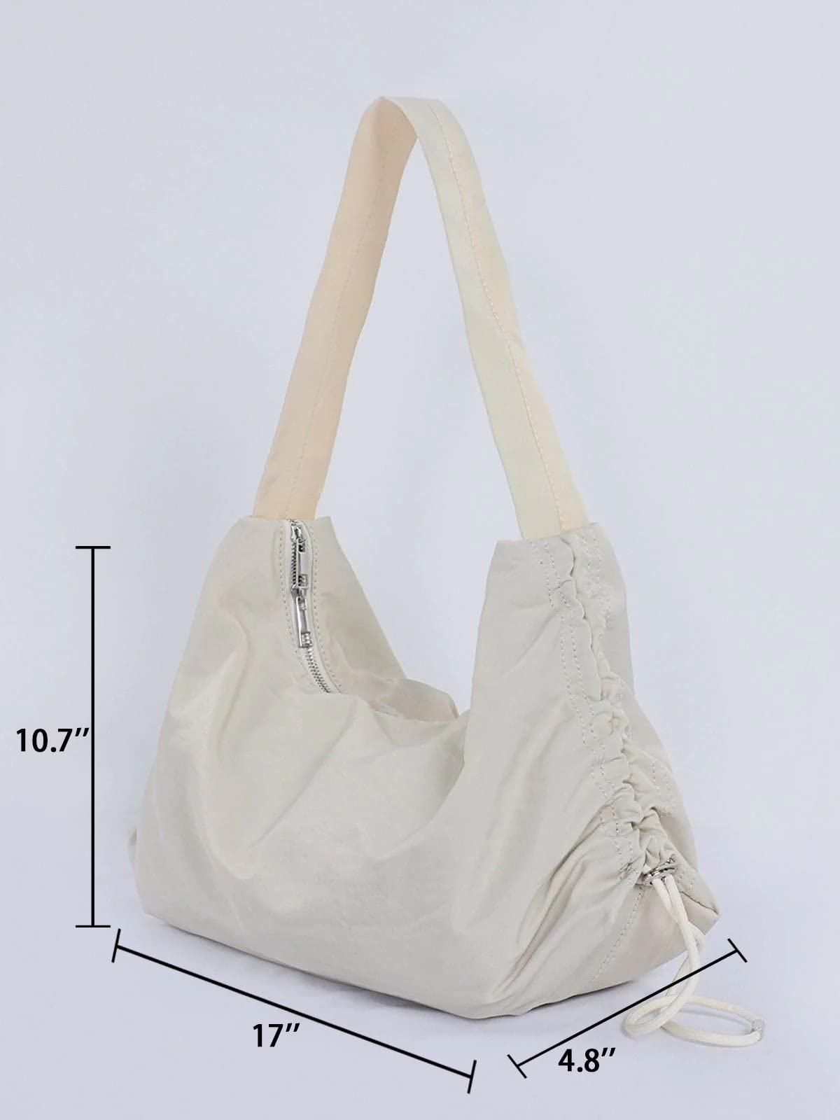 Large Capacity Nylon Shoulder Bag for Women and Men Vintage Solid Soft Tote Shoulder Bag Harajuku Streetwear