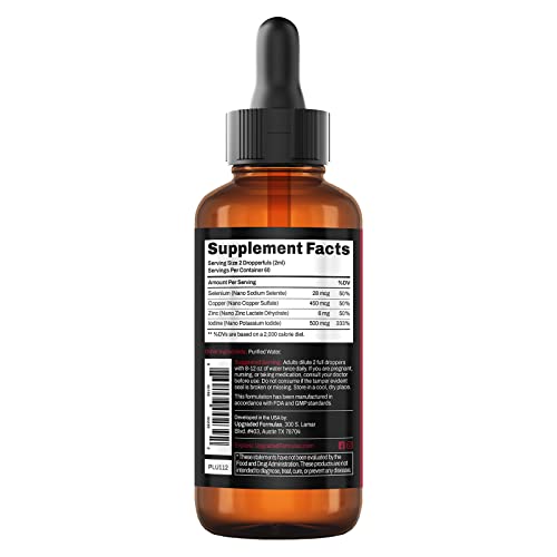 Upgraded Formulas Peak Thyroid Supplement - Energy Support to Reach Work and Fitness Goals, 4 fl oz