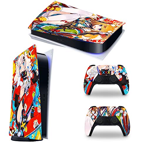 Gunner Game Anime PS5 Digital Edition Whole Body Vinyl Skin Sticker Decal Cover for Playstation 5 Digital Edition System Console and Controllers