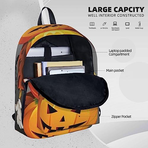 Halloween Pumpkins Printed Travel Laptop Backpack Computer Bag Business Backpack Work Bag