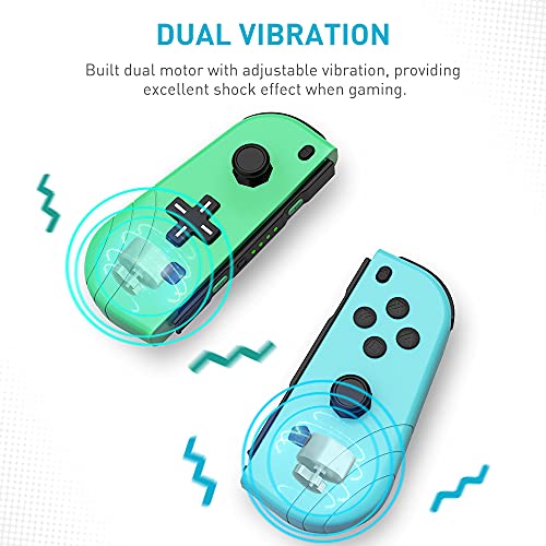 Ibotomo Wireless Controller for Switch, Replacement for Switch, Wireless Pro Controller Support Wake-Up, Vibration and Motion, Wireless Controllers with Wrist Strap Grip Stand